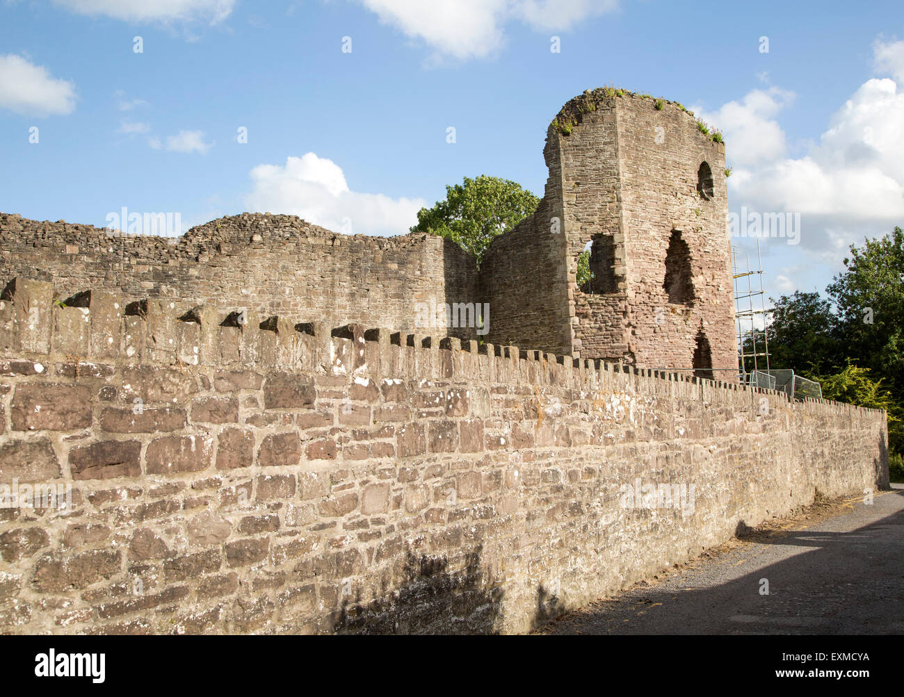 Abergavenny castle, Monmouthshire, South Wales, UK Stock Photo - Alamy