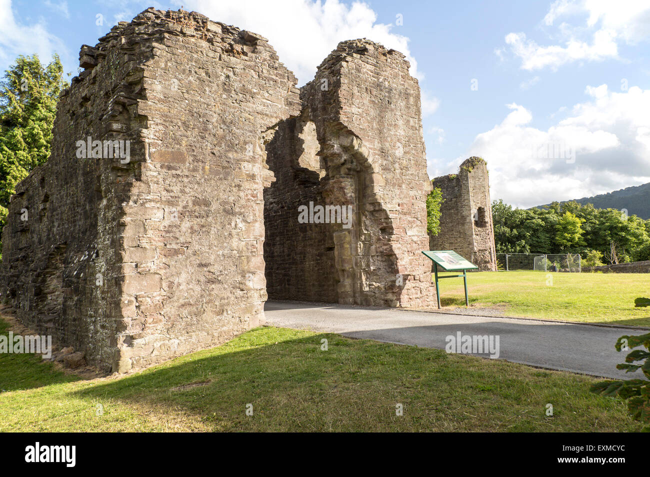 Abergavenny castle gatehouse, Monmouthshire, South Wales, UK Stock ...