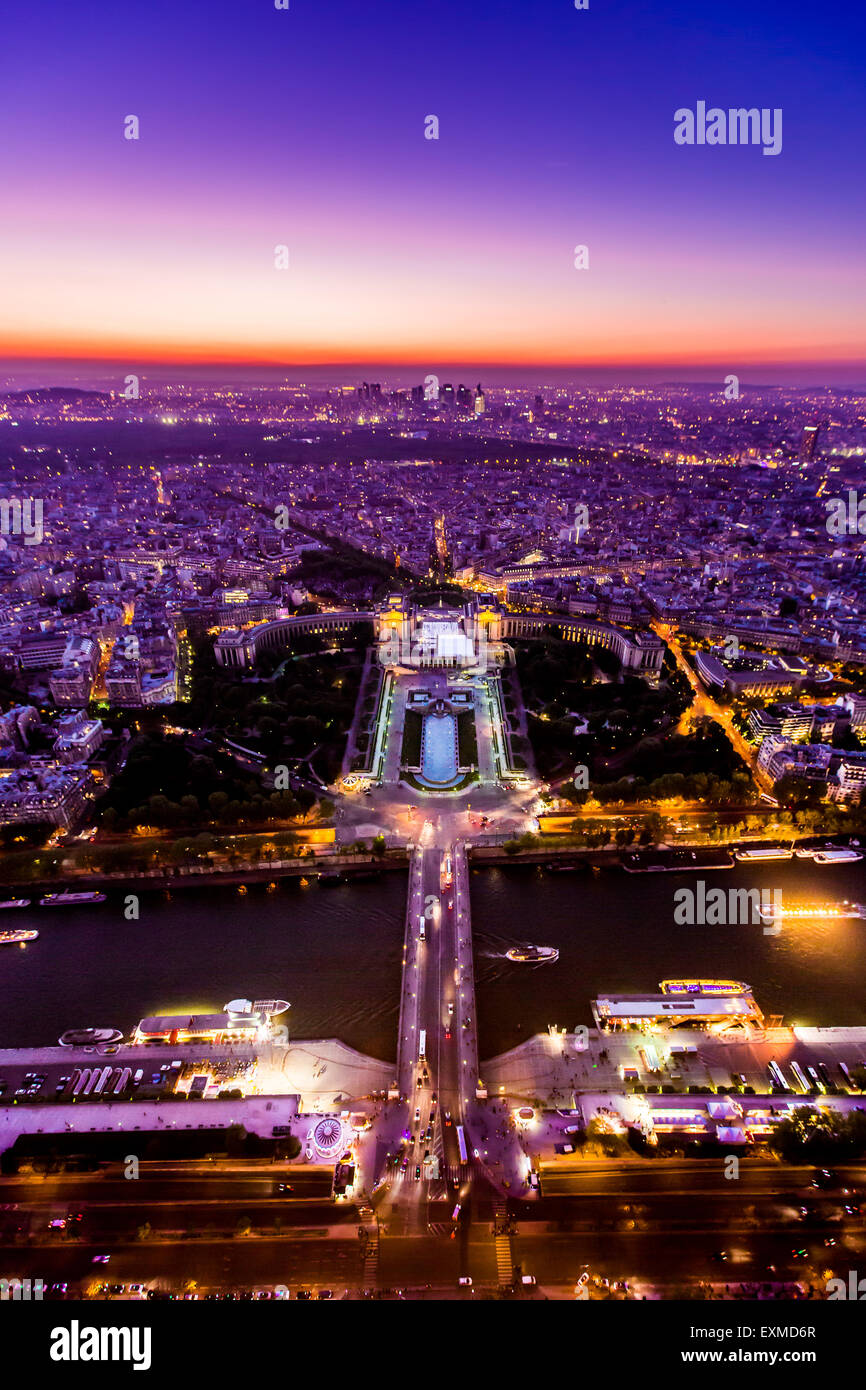 France Paris sunset Stock Photo - Alamy