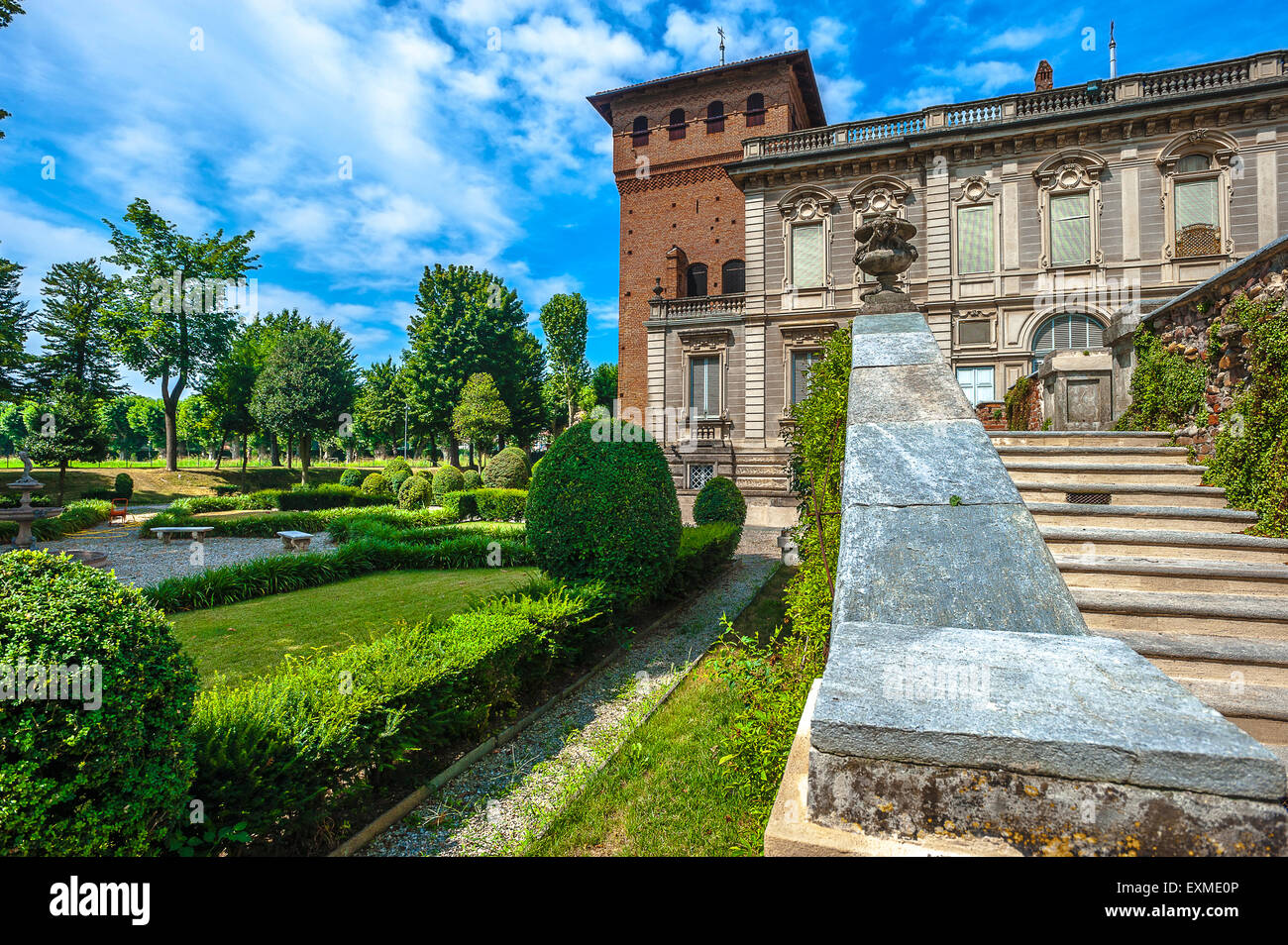 Italy Piedmont Roero World Heritage Cherasco The castle Stock Photo - Alamy