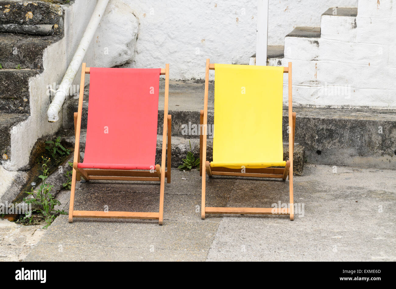 Two deckchair hi-res stock photography and images - Alamy