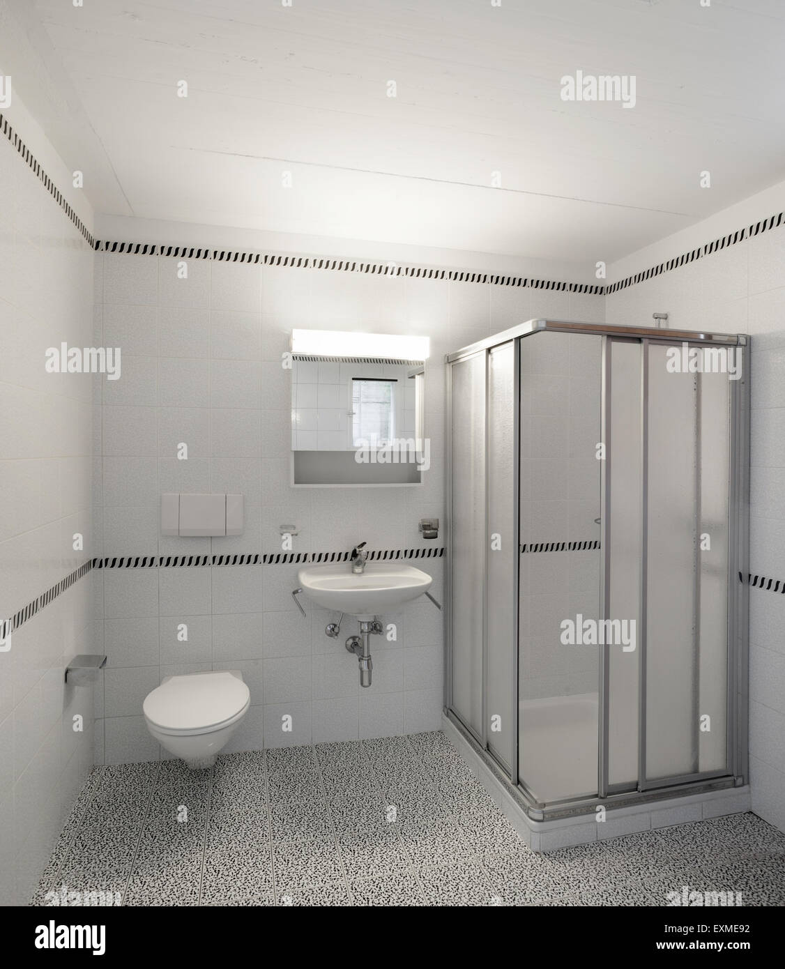 Bathroom shower toilet sink hi-res stock photography and images - Alamy