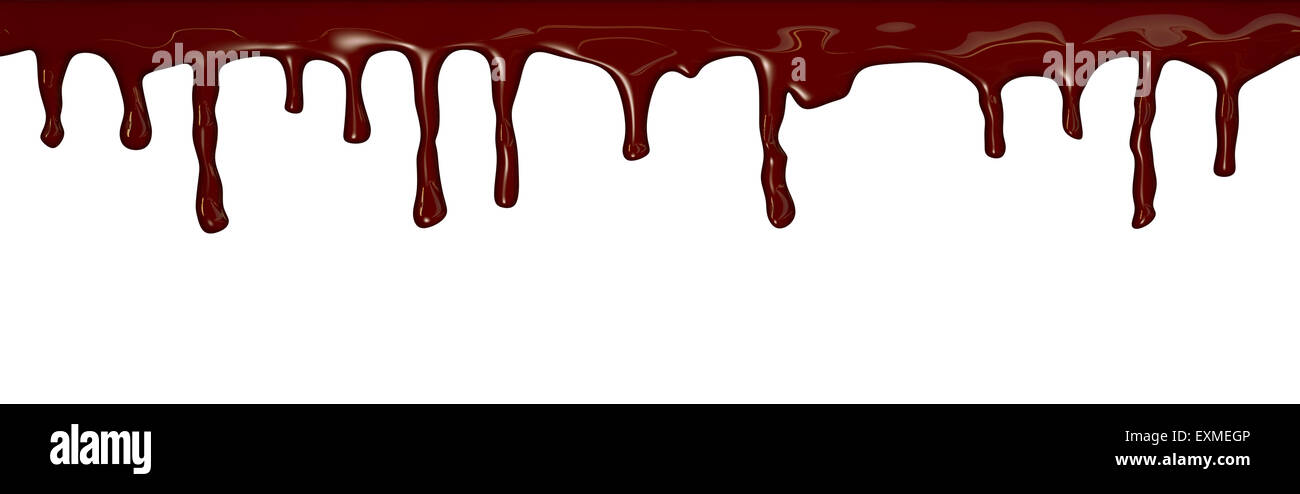 Chocolate streams isolated on white Stock Photo - Alamy