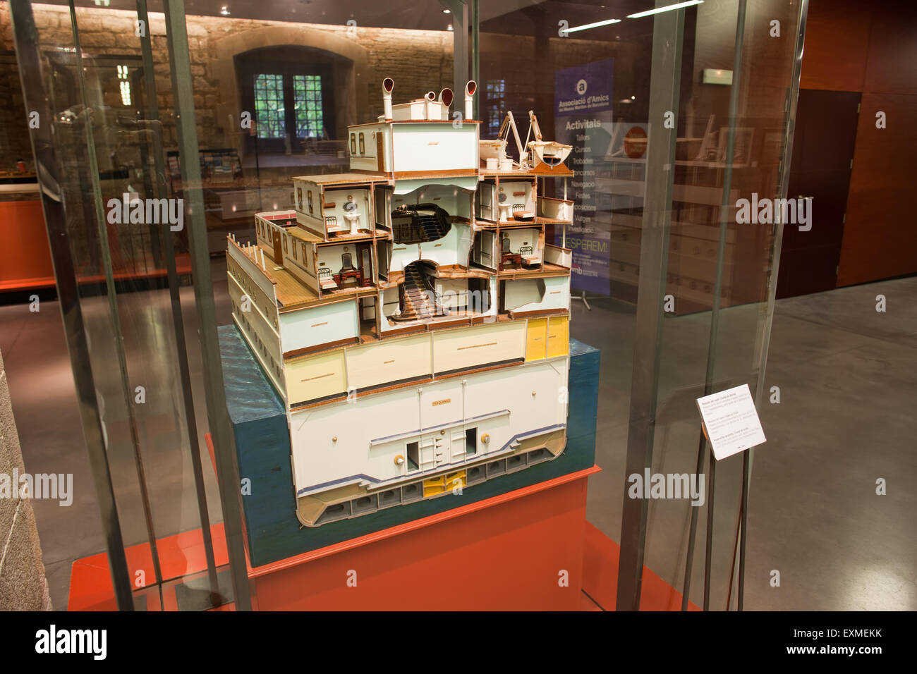Cross section of steamship model in Barcelona Maritime Museum (MMB ...