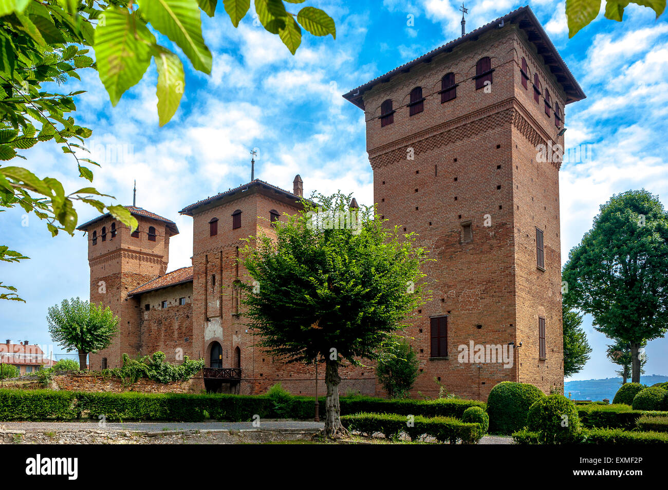 Italy Piedmont Roero World Heritage Cherasco The castle Stock Photo - Alamy