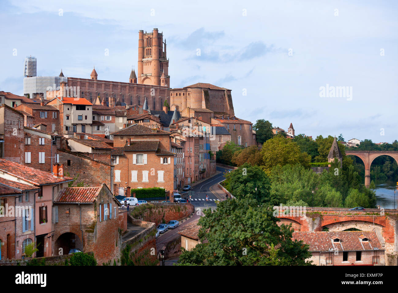 The Saint Cecile church in Albi, France. Horizontal shot Stock Photo ...