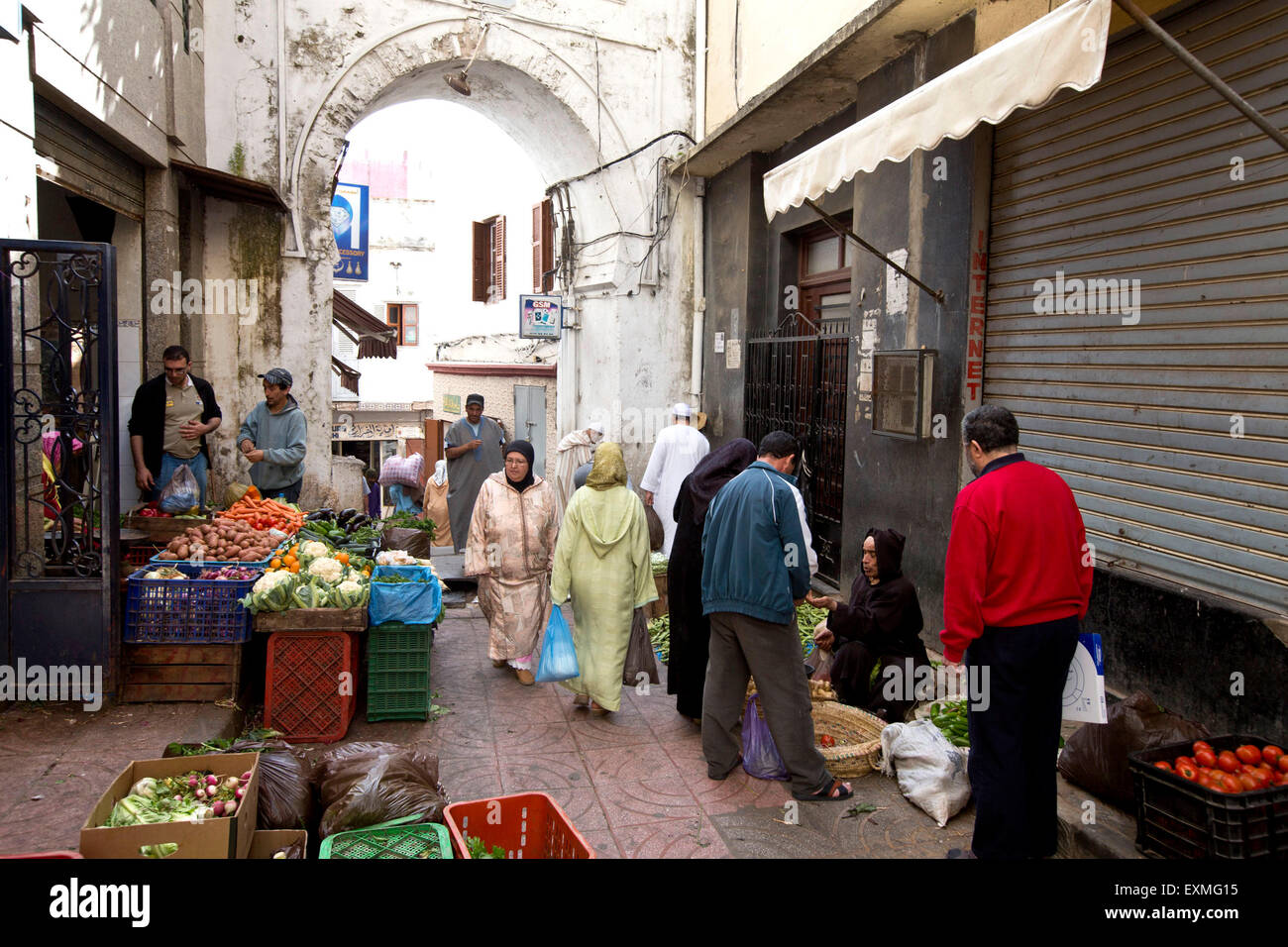 Tangier Morocco Grand Socco Market Stock Photos & Tangier Morocco Grand ...