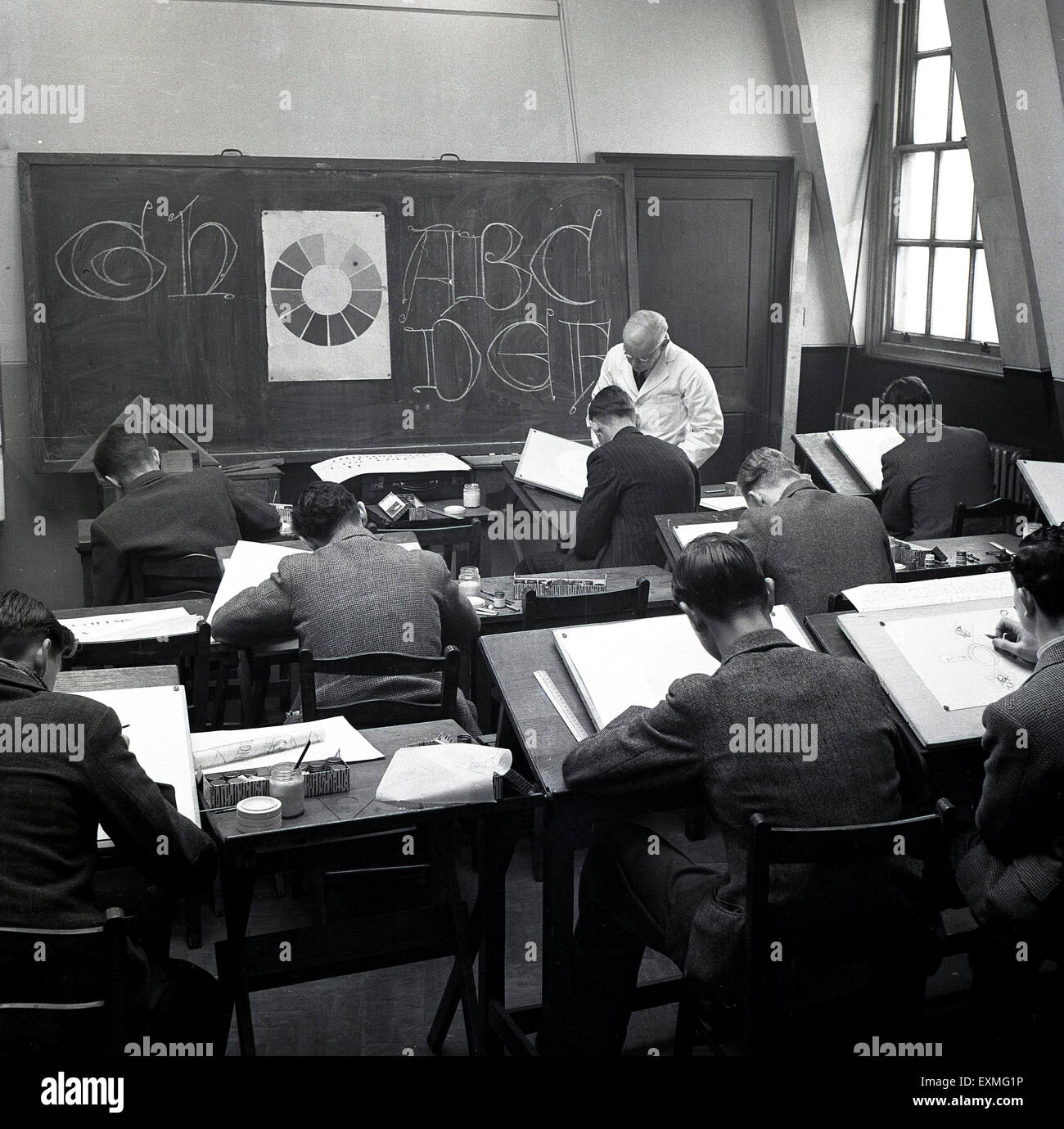 1950s classroom teacher High Resolution Stock Photography and Images ...