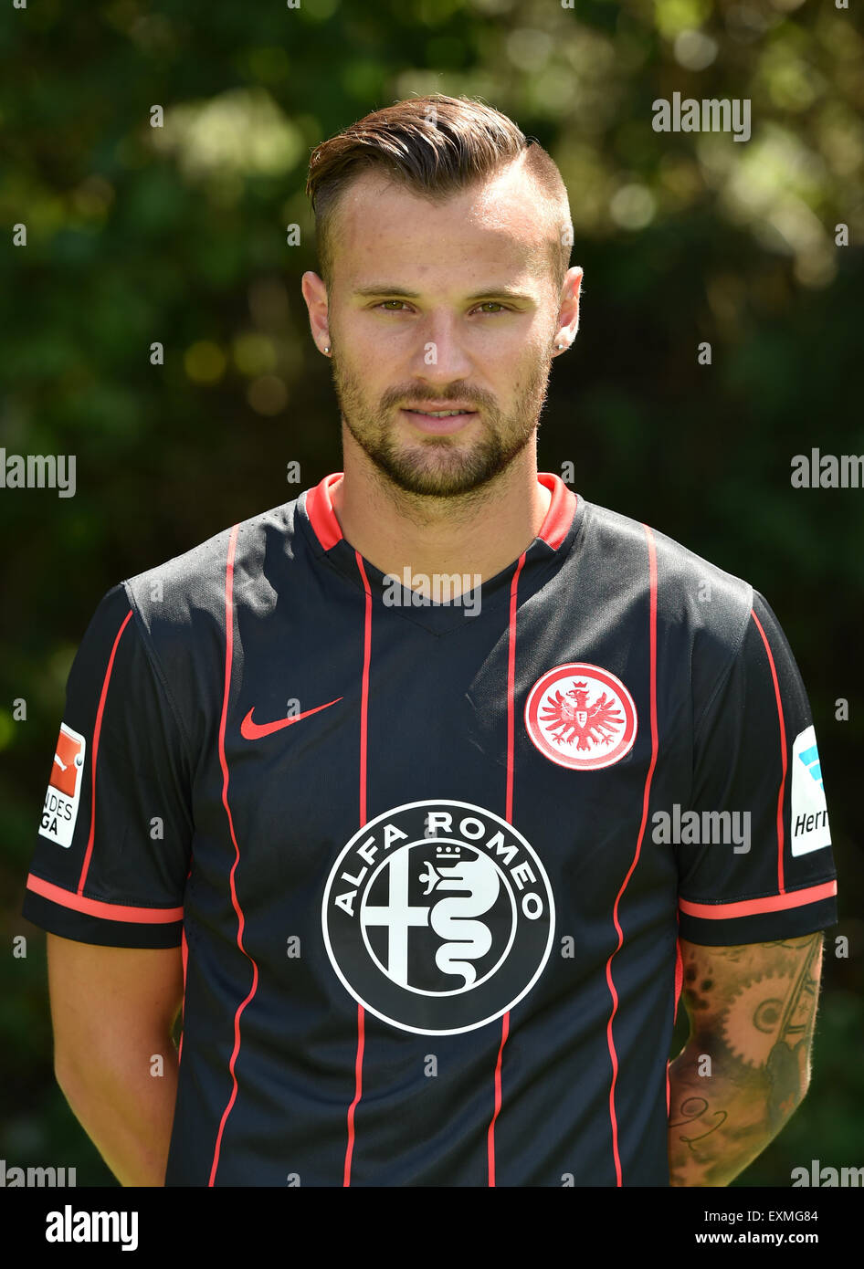 Frankfurt, Germany. 15th July, 2015. Haris Seferovic poses during a ...