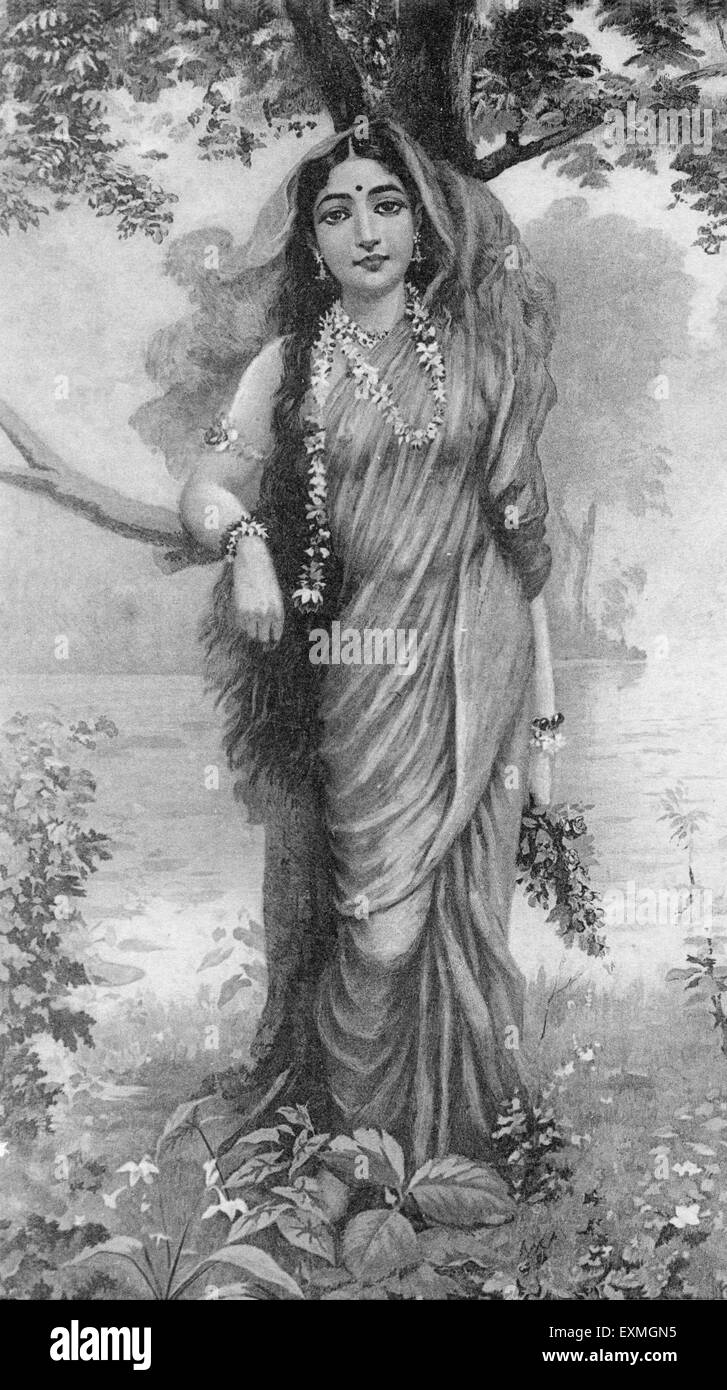 Indian woman wearing saree Black and White Stock Photos & Images - Alamy