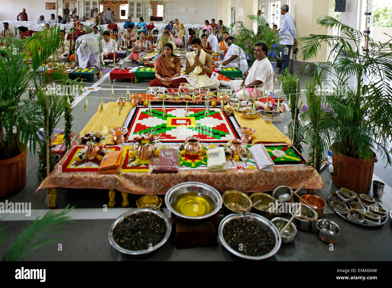 Indian ritual, religious ceremony, hindu celebration, India, Asia Stock ...