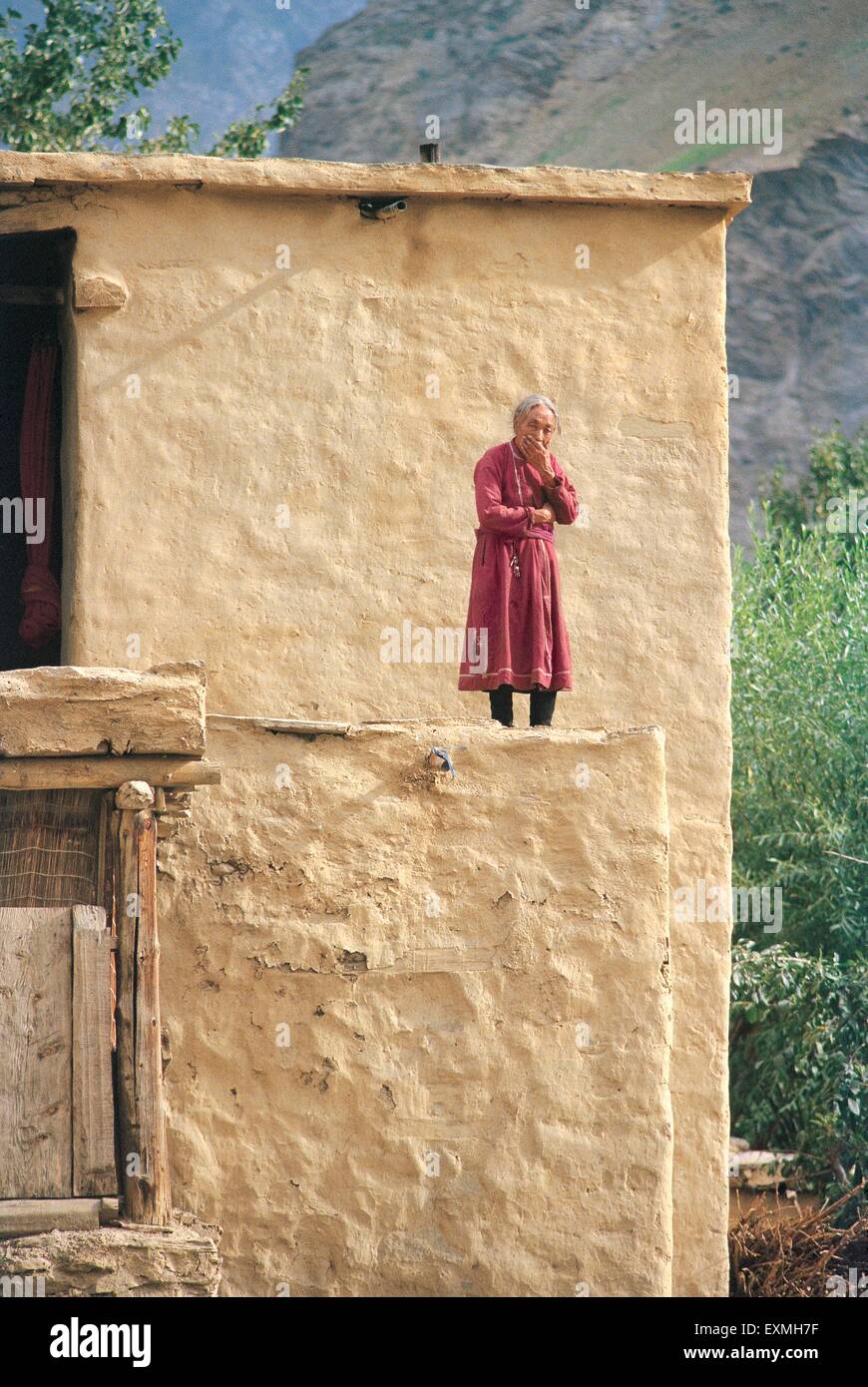Old lady ; Ladakh ; Kashmir ; India ; Asia ; Asian ; Indian Stock Photo ...