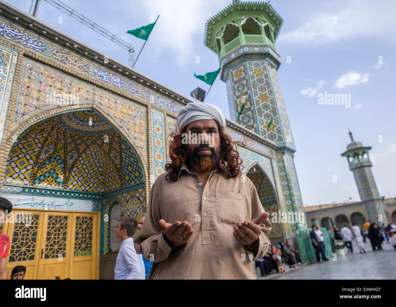 Pakistani Pilgrim In Front Of The Shrine Of Fatima Al-masumeh, Qom ...