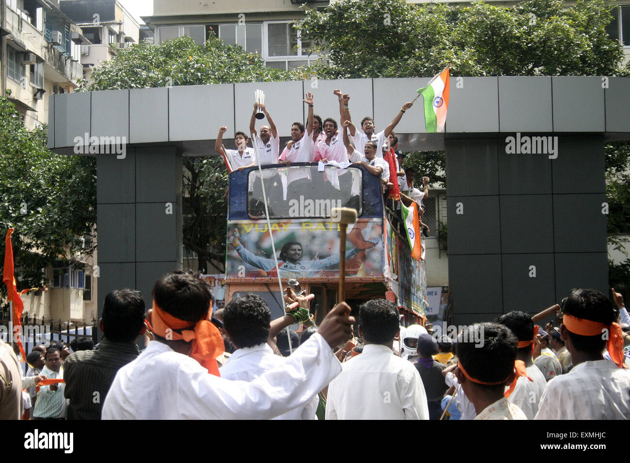 Team india victory parade hi-res stock photography and images - Alamy