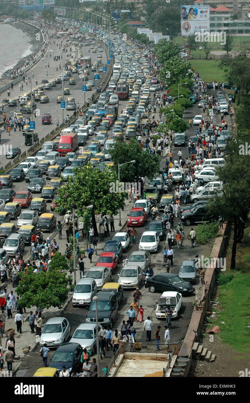 Traffic crowd, Marine Drive, Bombay, Mumbai, Maharashtra, India, Asia ...