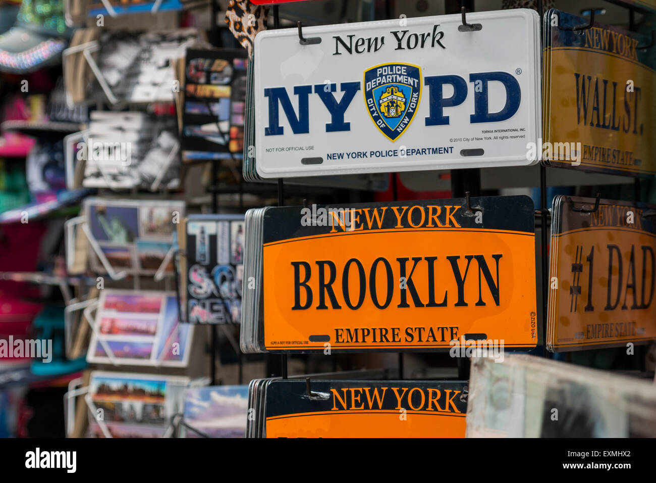 NYPD and Brooklyn License Plate Stock Photo - Alamy
