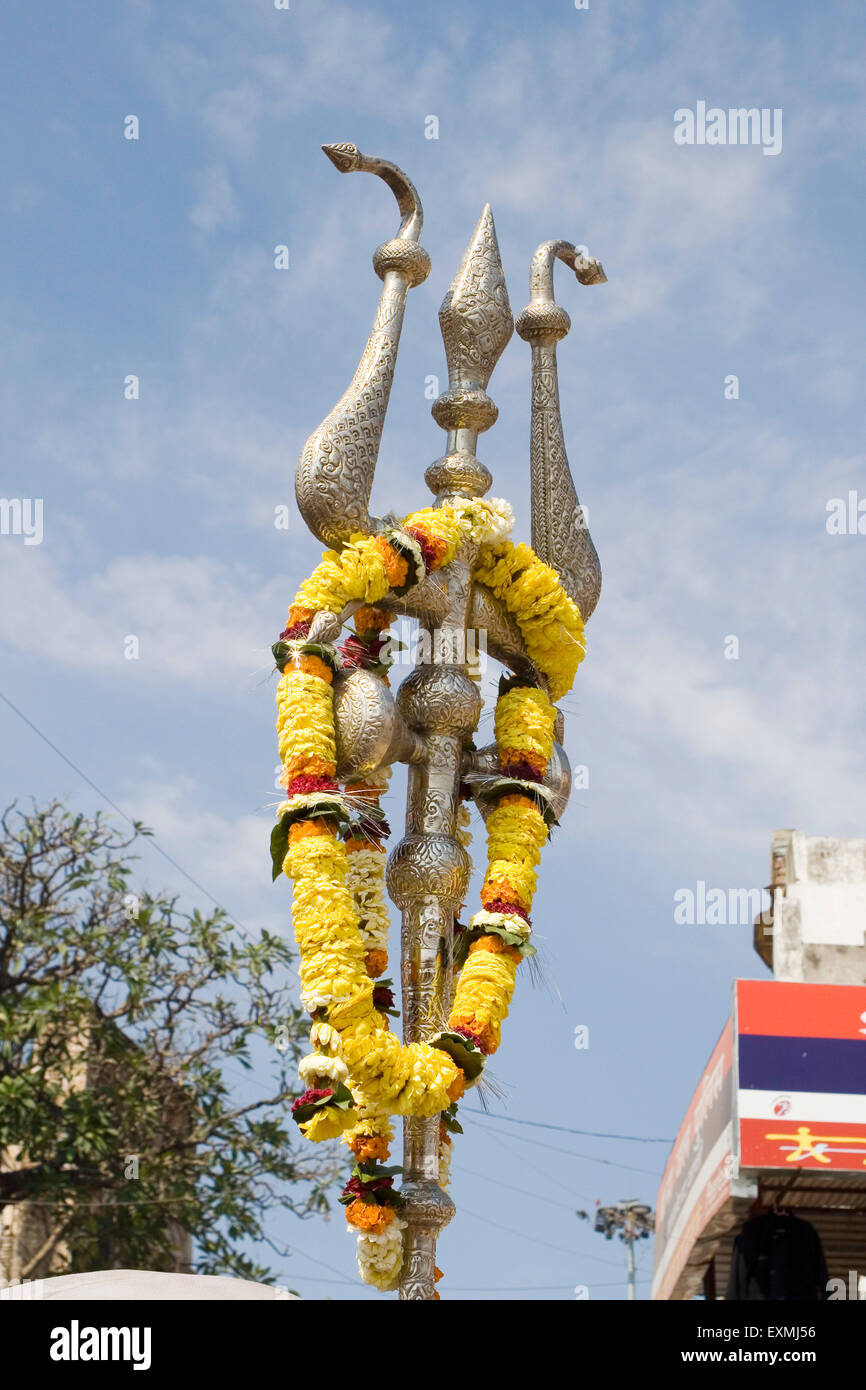 Trishul of Lord Shiva, Ganga river ganges, Banaras, Benaras, Varanasi ...