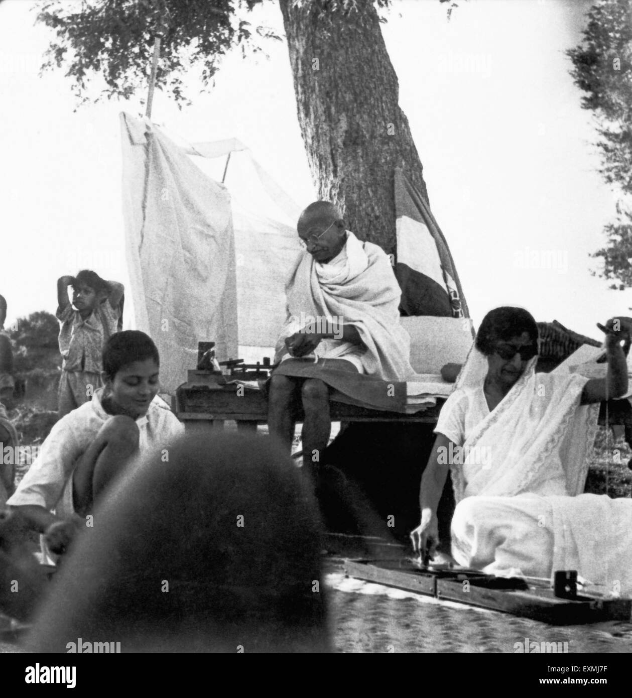 Mahatma gandhi at sevagram ashram hi-res stock photography and images ...