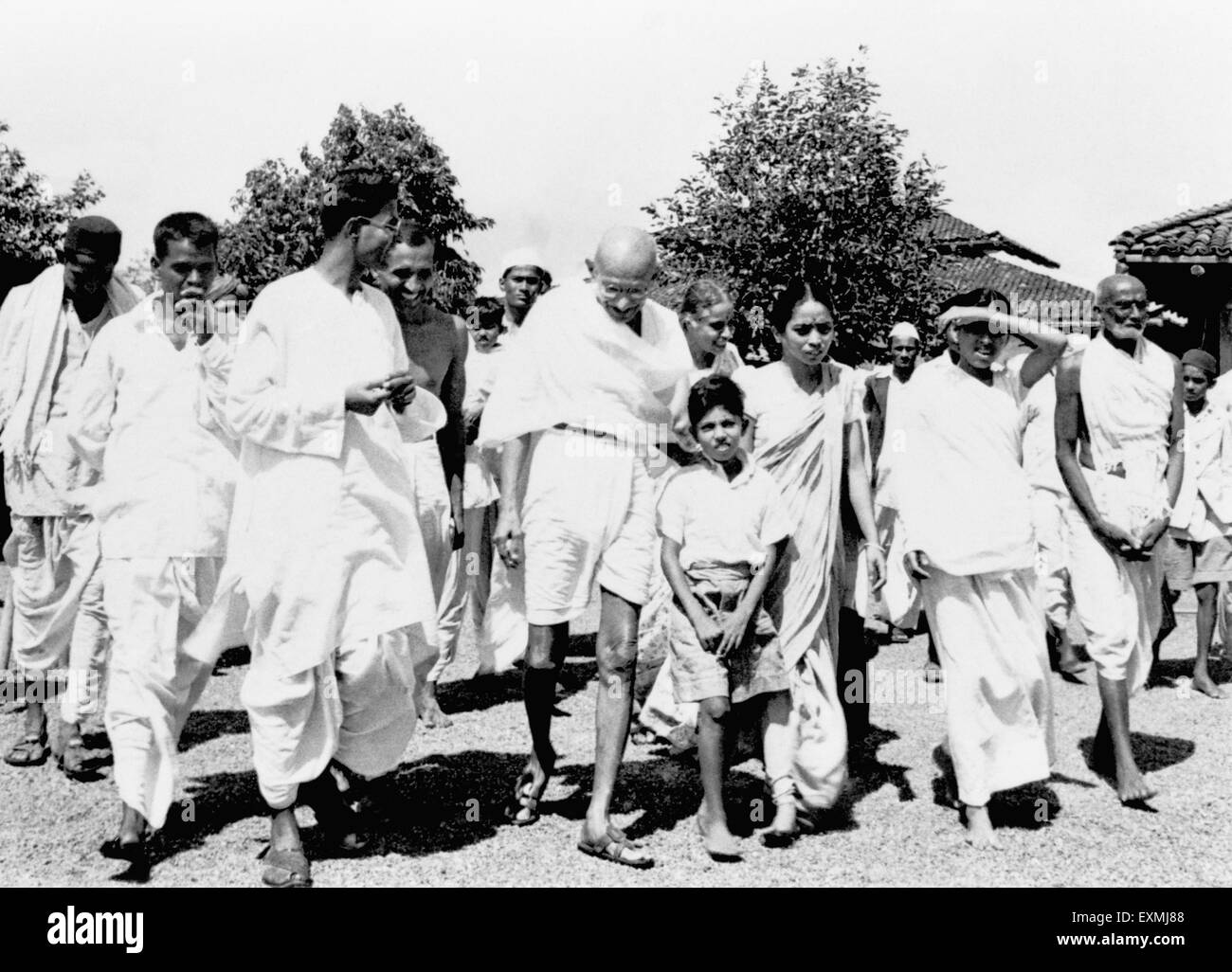 Mahatma Gandhi ; accompanied journalist Shailendra Chatterjee Abha ...