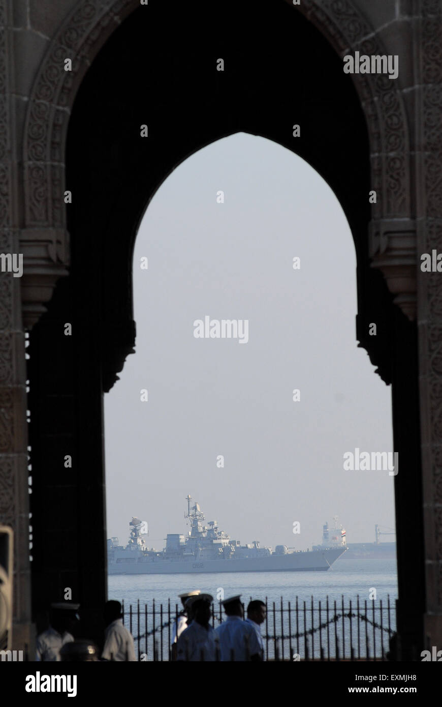 Indian Navy war ship ; Gateway of India ; Apollo Bunder ; Colaba ...