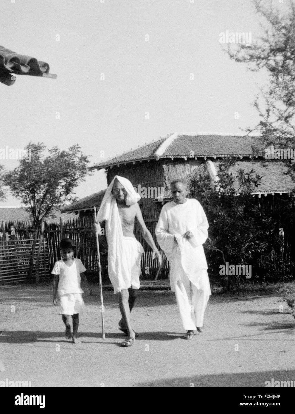 Mahatma Gandhi Sevagram Ashram 1940 High Resolution Stock Photography ...