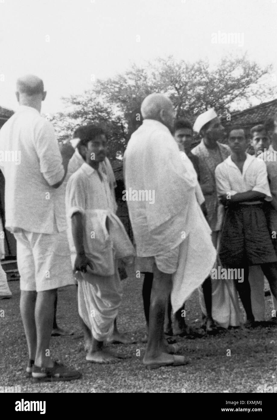 Mahadev Desai ; Dhirendra Chatterjee (brother of Abha Gandhi) ; Mahatma ...