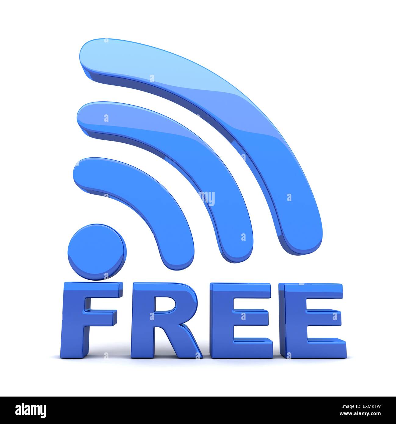 Abstract Wi-fi on white background (done in 3d Stock Photo - Alamy