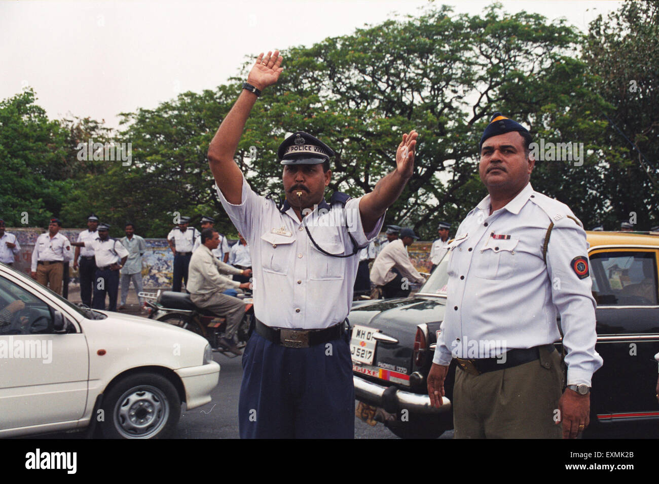 Police training learning traffic management Bombay Mumbai Maharashtra ...