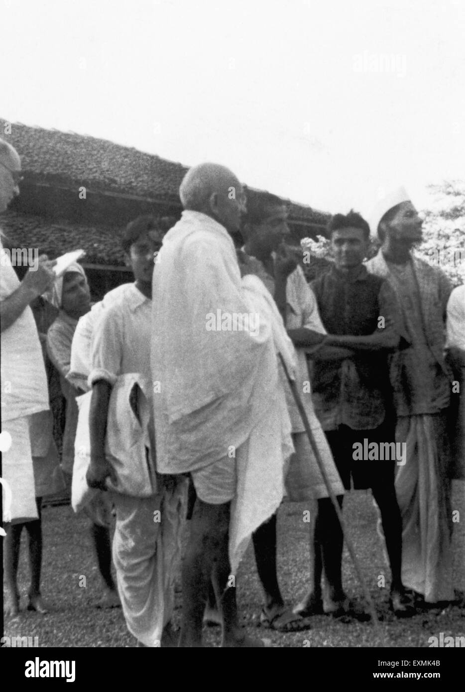Mahatma Gandhi with others at Sevagram Ashram ; 1941 ; Mahadev Desai NO ...