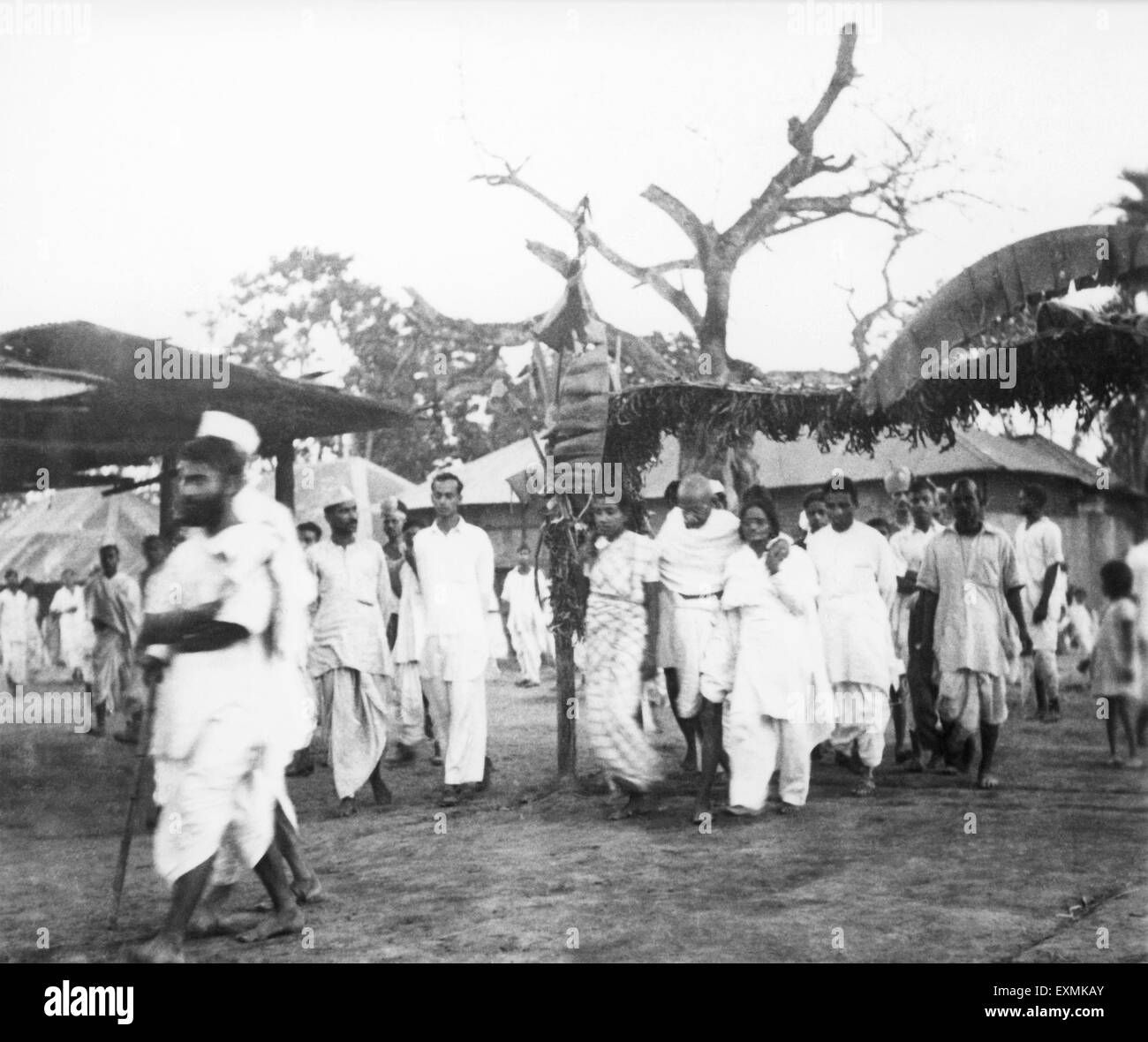 Mahatma Gandhi ; supported by Amtus Salam on march throughaea effectedy ...