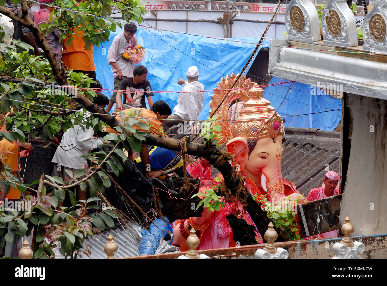 Lalbaugcha Raja (elephant headed god) going for immersion in to the sea ...
