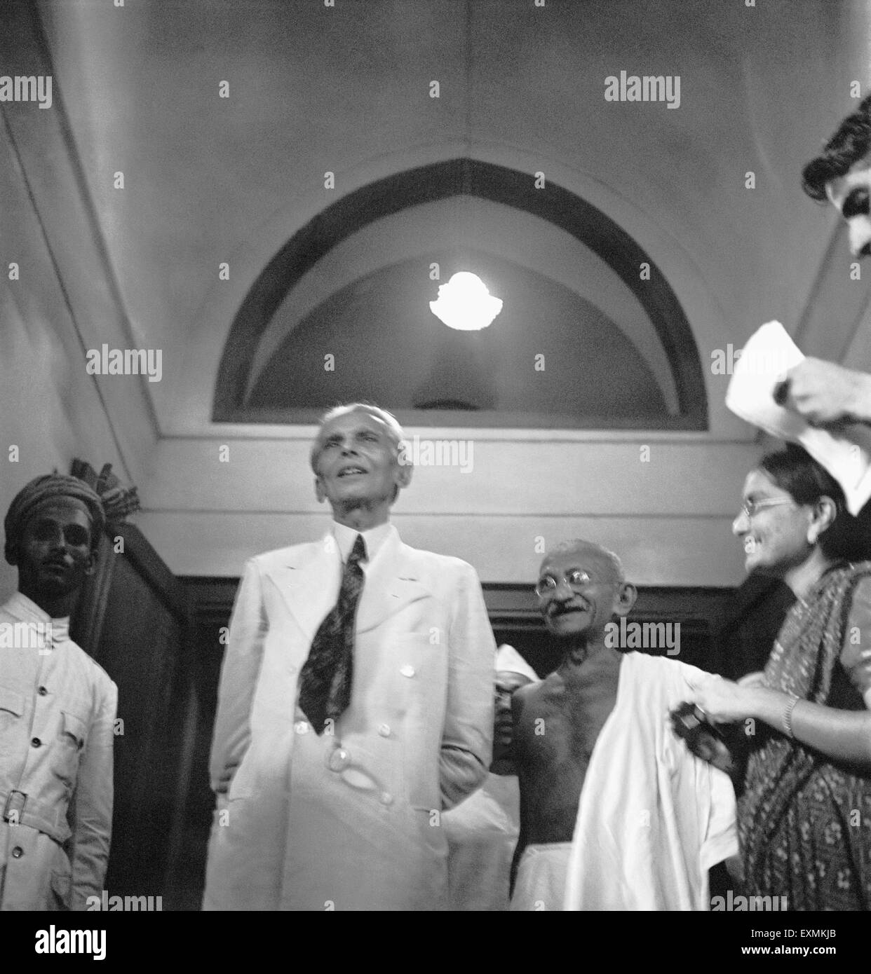 Mahatma Gandhi leaving the bungalow of M. A. Jinnah Muhammad Ali Jinnah ...
