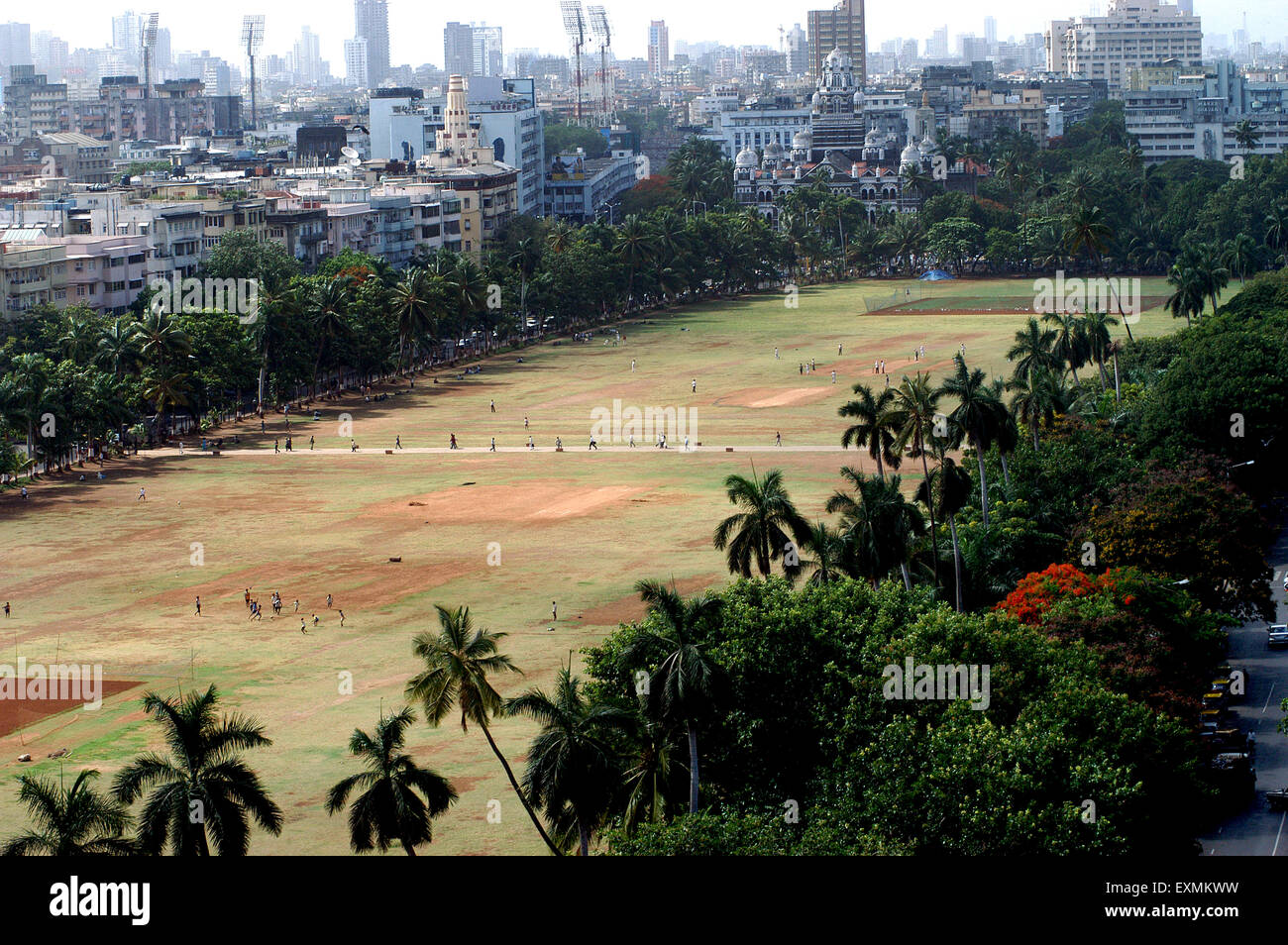 Aerial view of Oval Maidan in Bombay now Mumbai ; Maharashtra ; India ...