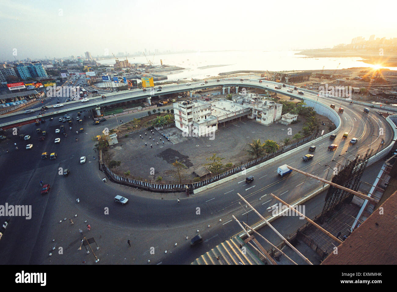 Bandra flyover bridge, Mumbai aerial, Bombay, Mumbai, Maharashtra ...