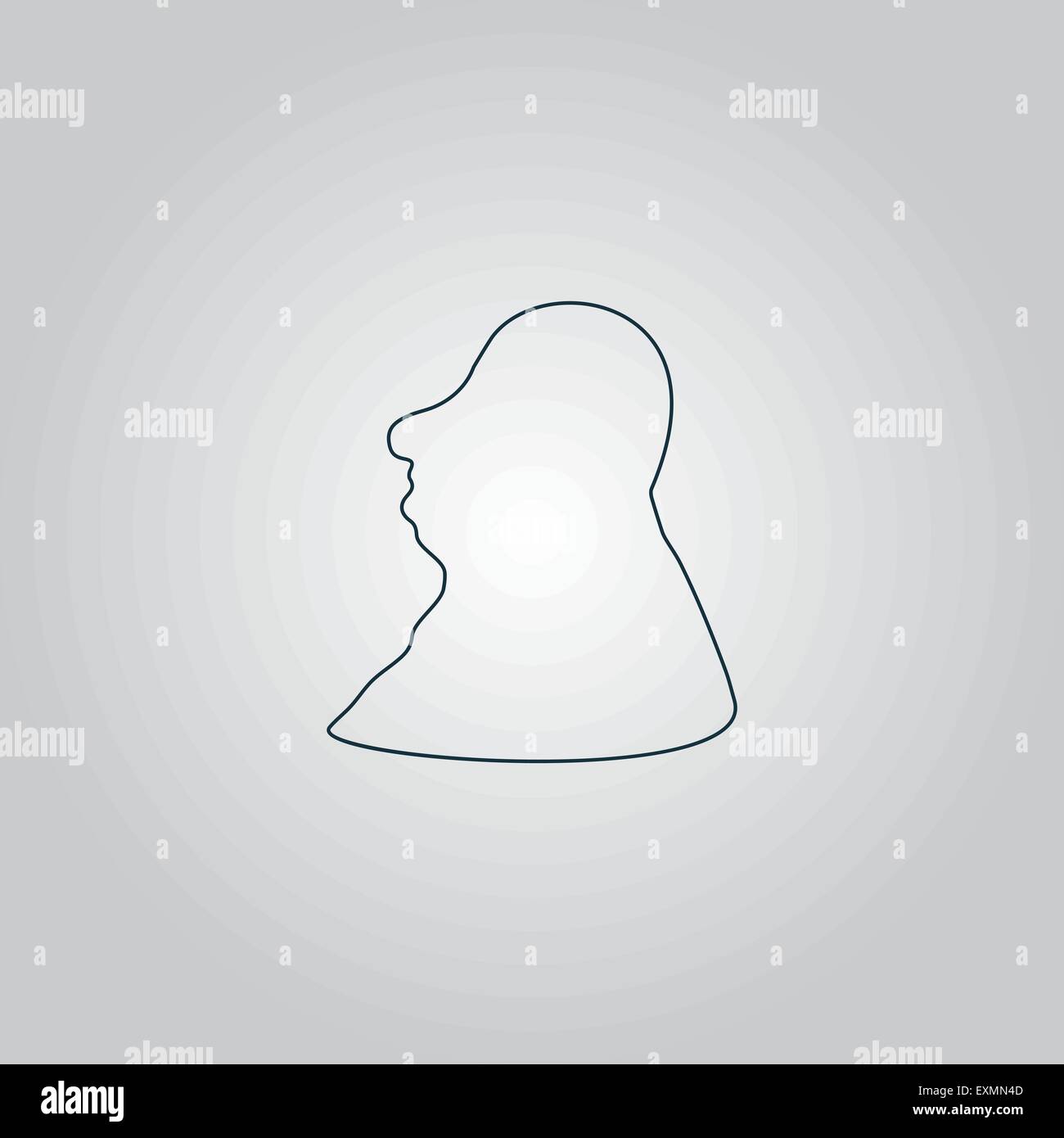 Full face fat man icon, sign and button Stock Vector Image & Art - Alamy