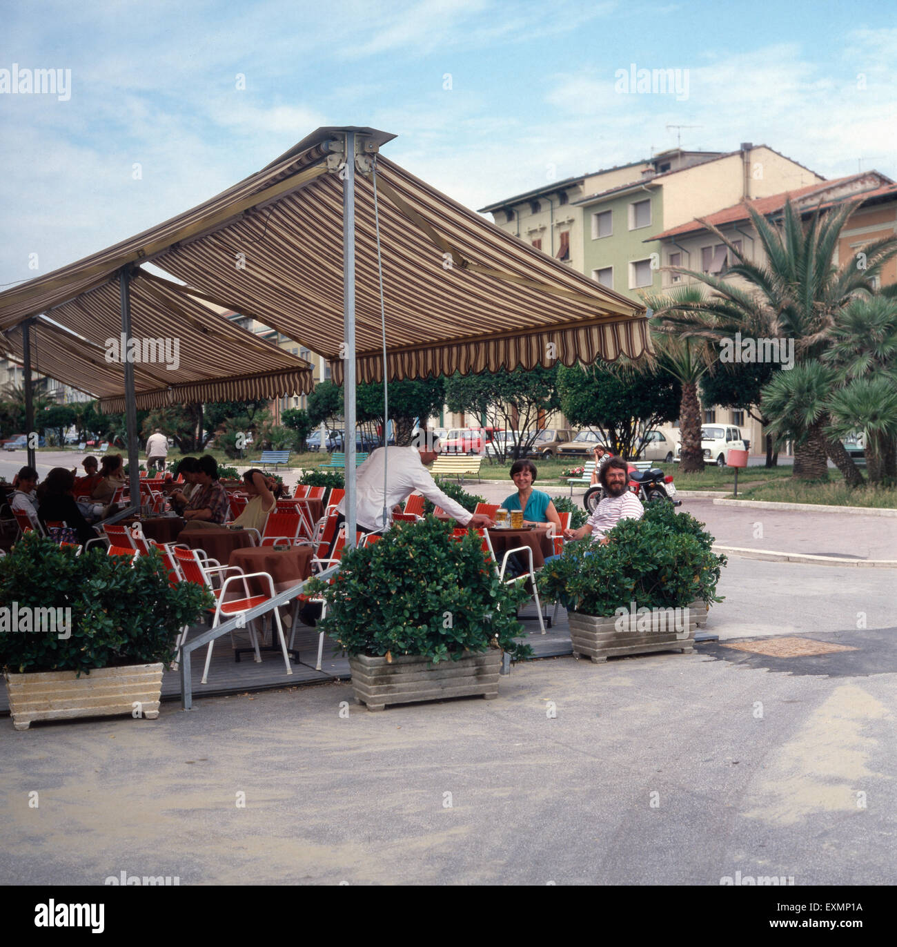 Urlaub in Viareggio, Italien 1980er Jahre. Vacation in Viareggio, Italy ...