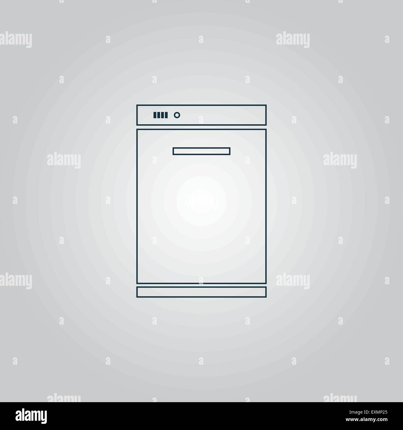 Kitchen - Dishwasher icon, sign and button Stock Vector Image & Art - Alamy