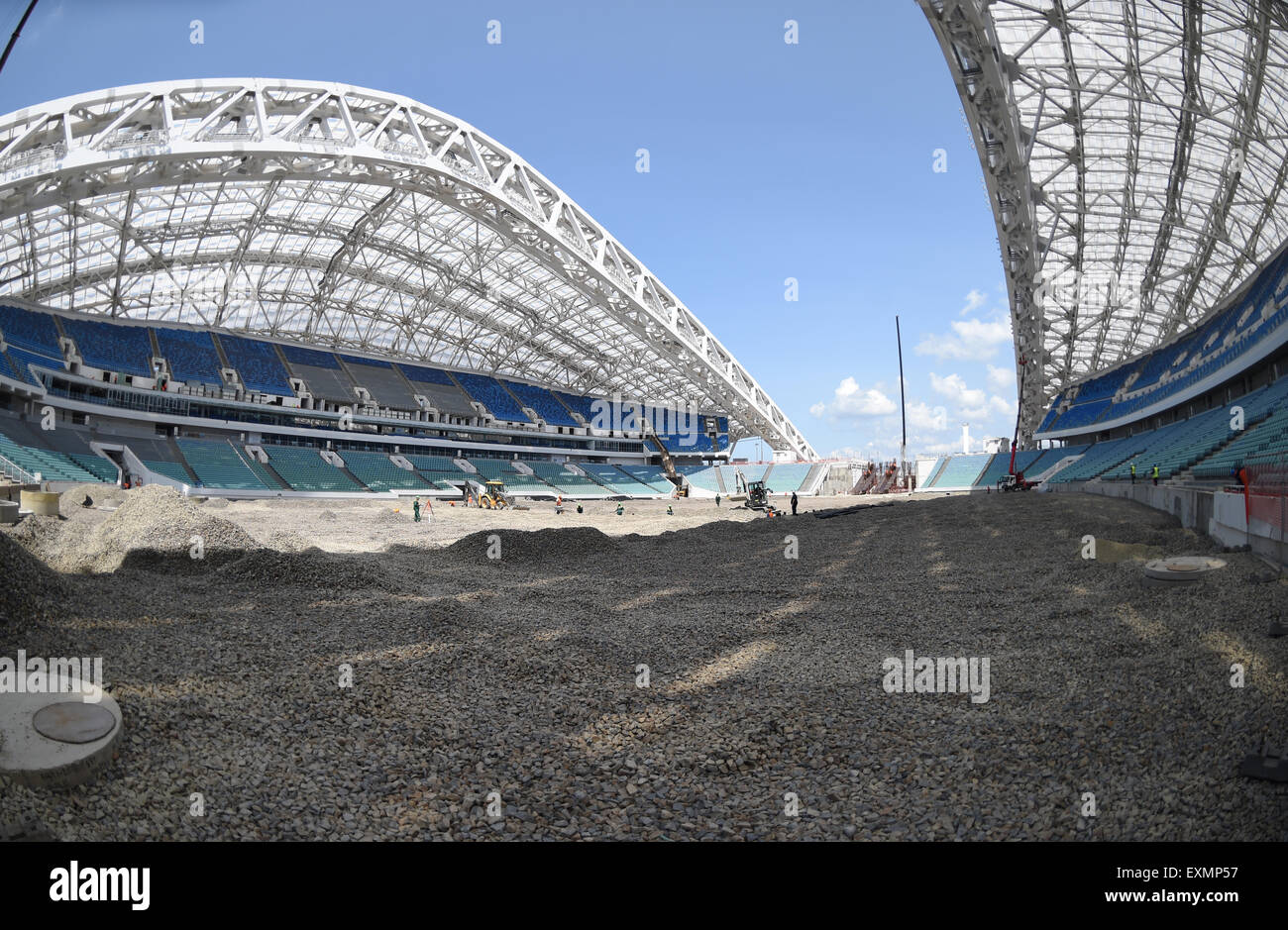 Sochi, Russia. 13th July, 2015. Interior view the Fisht stadium, former ...