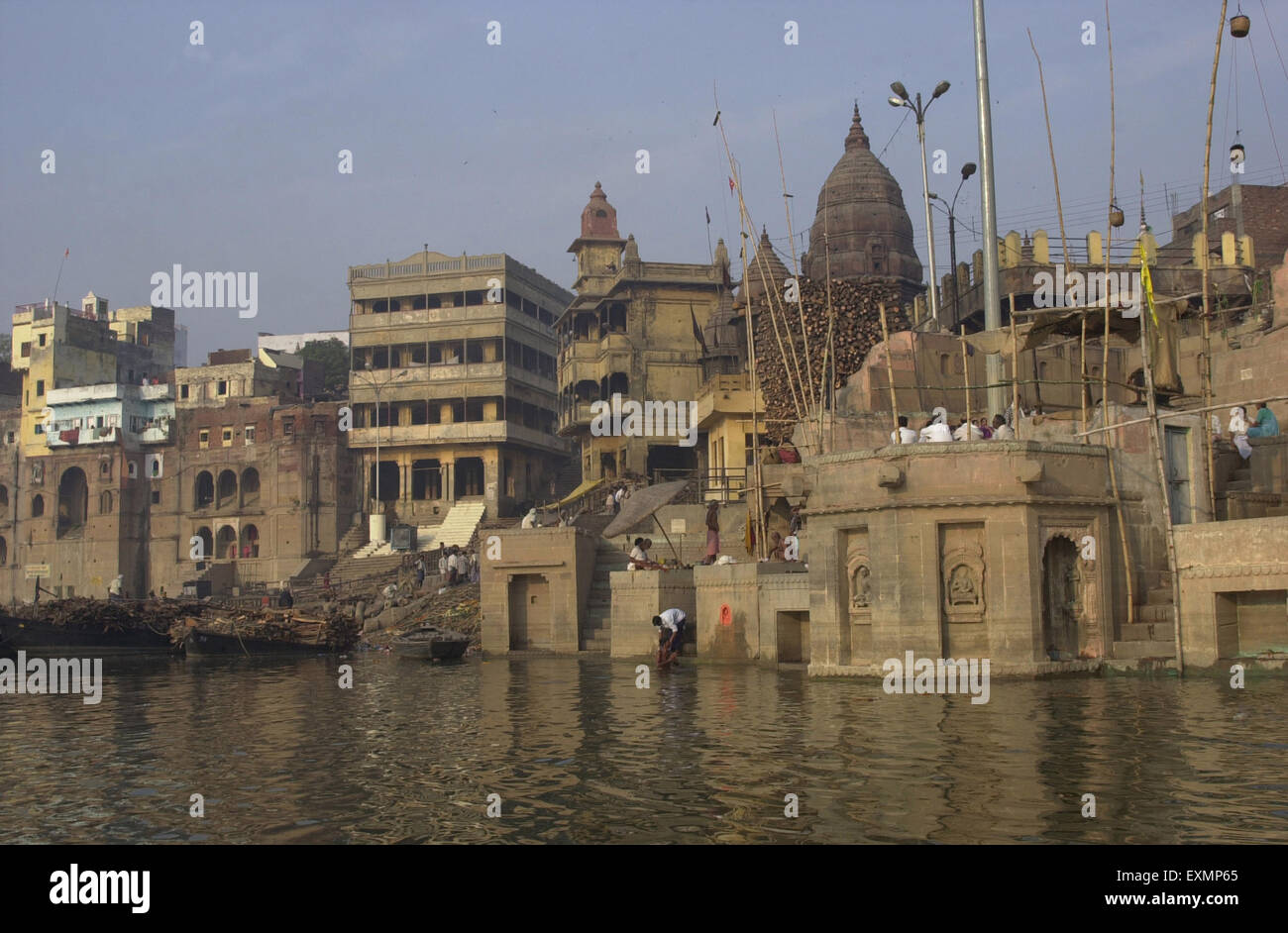 temples ghats, ganga river ganges, Banaras, Benaras, Varanasi, Uttar ...