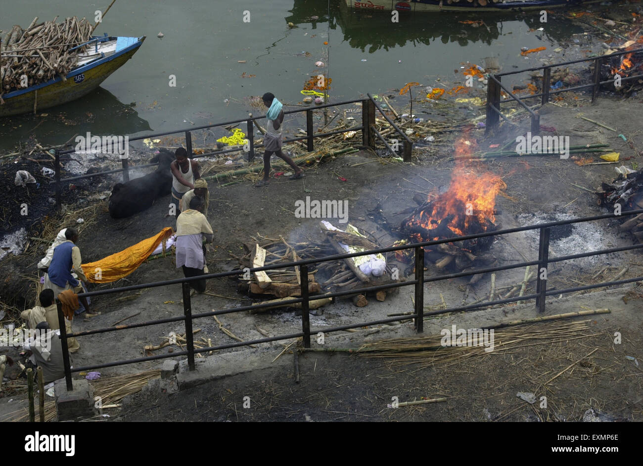 Funeral Pyre Ganges River High Resolution Stock Photography and Images ...
