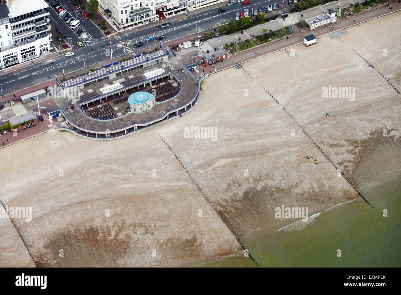 Aerial photographs from a microlight, over Eastbourne bandstand on the ...