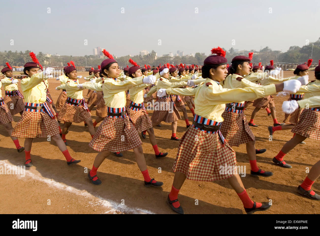 School girls parade on 26th January at Dadar Shivaji Park ground ...