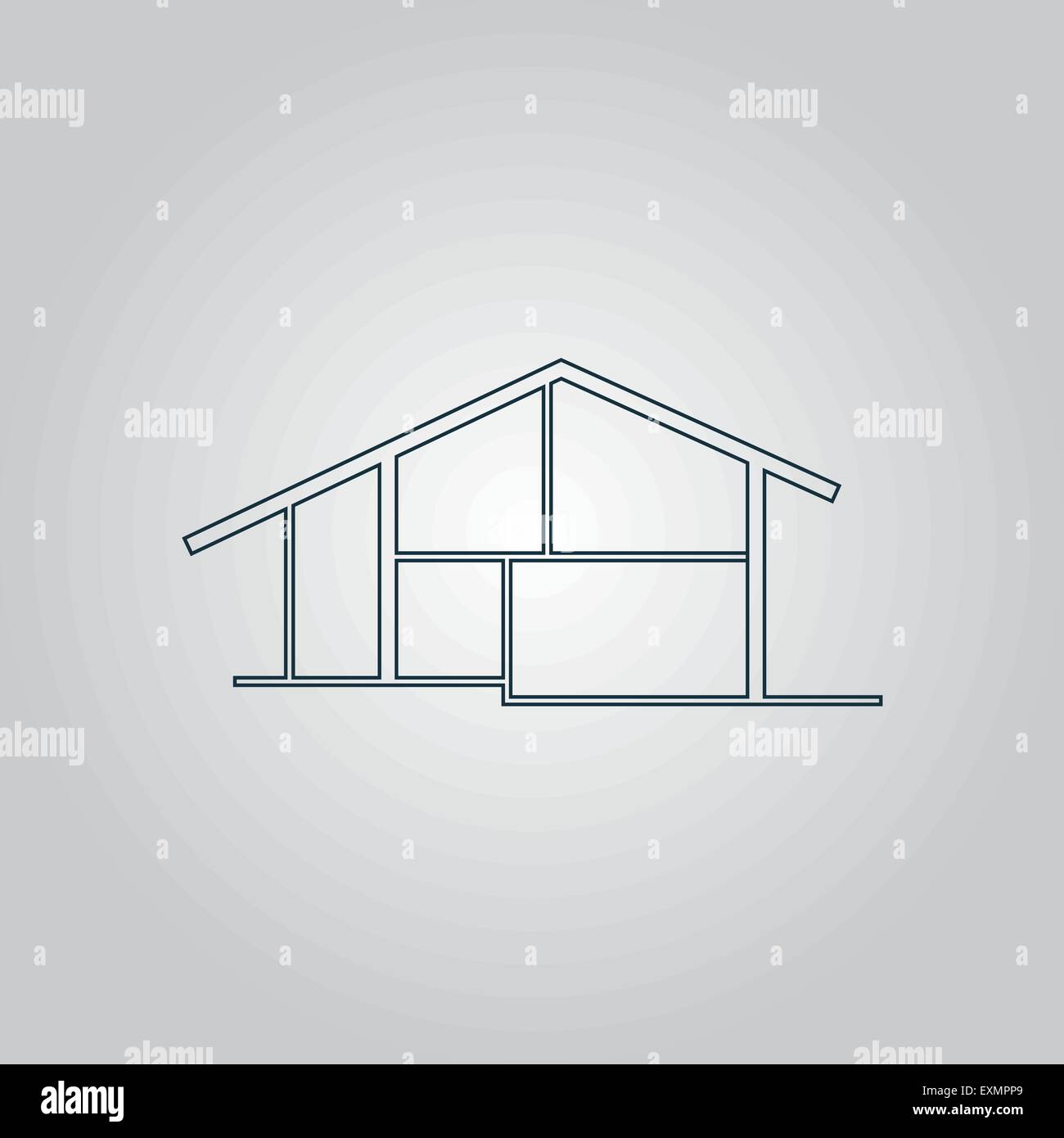 Cottage icon modern line Stock Vector Images - Alamy