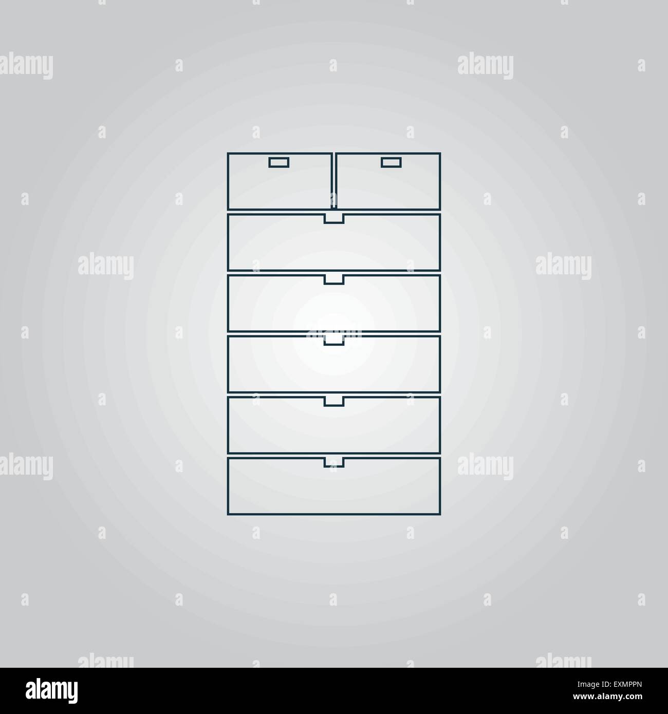 Drawer icon, sign and button Stock Vector Image & Art - Alamy