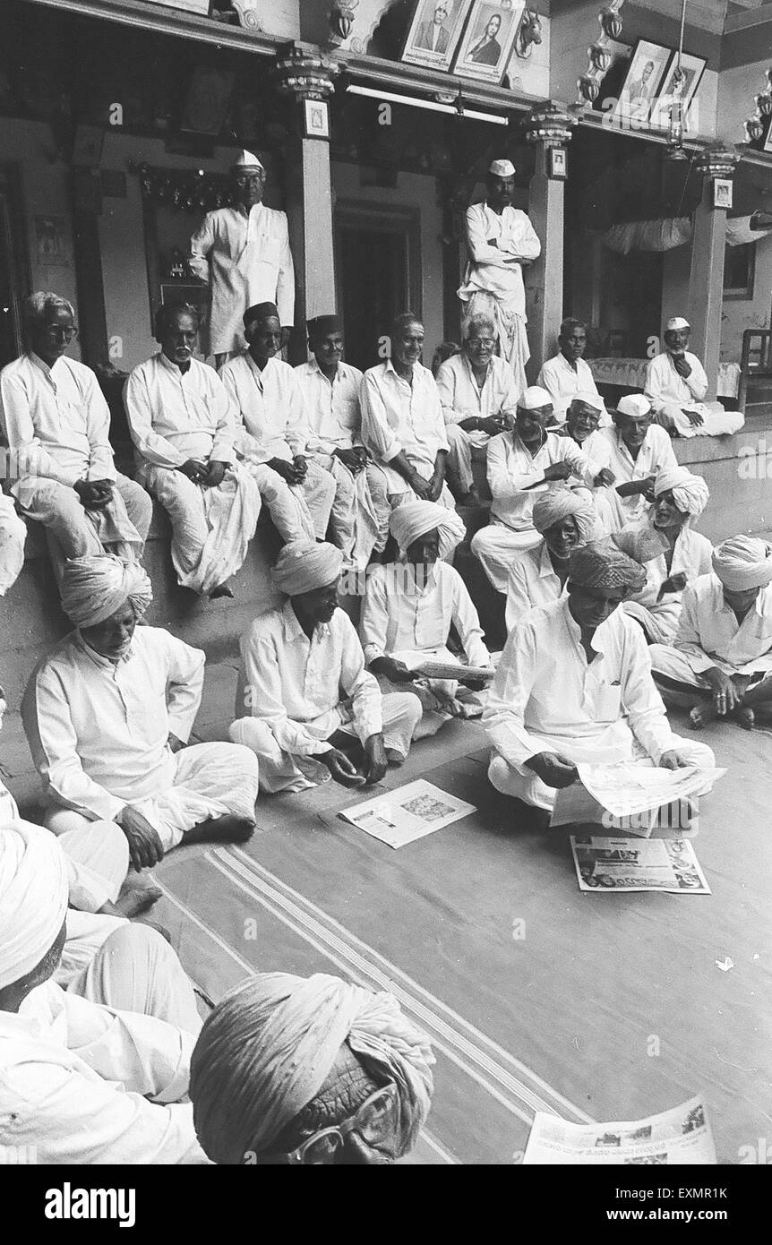 Indian villager group Black and White Stock Photos & Images - Alamy