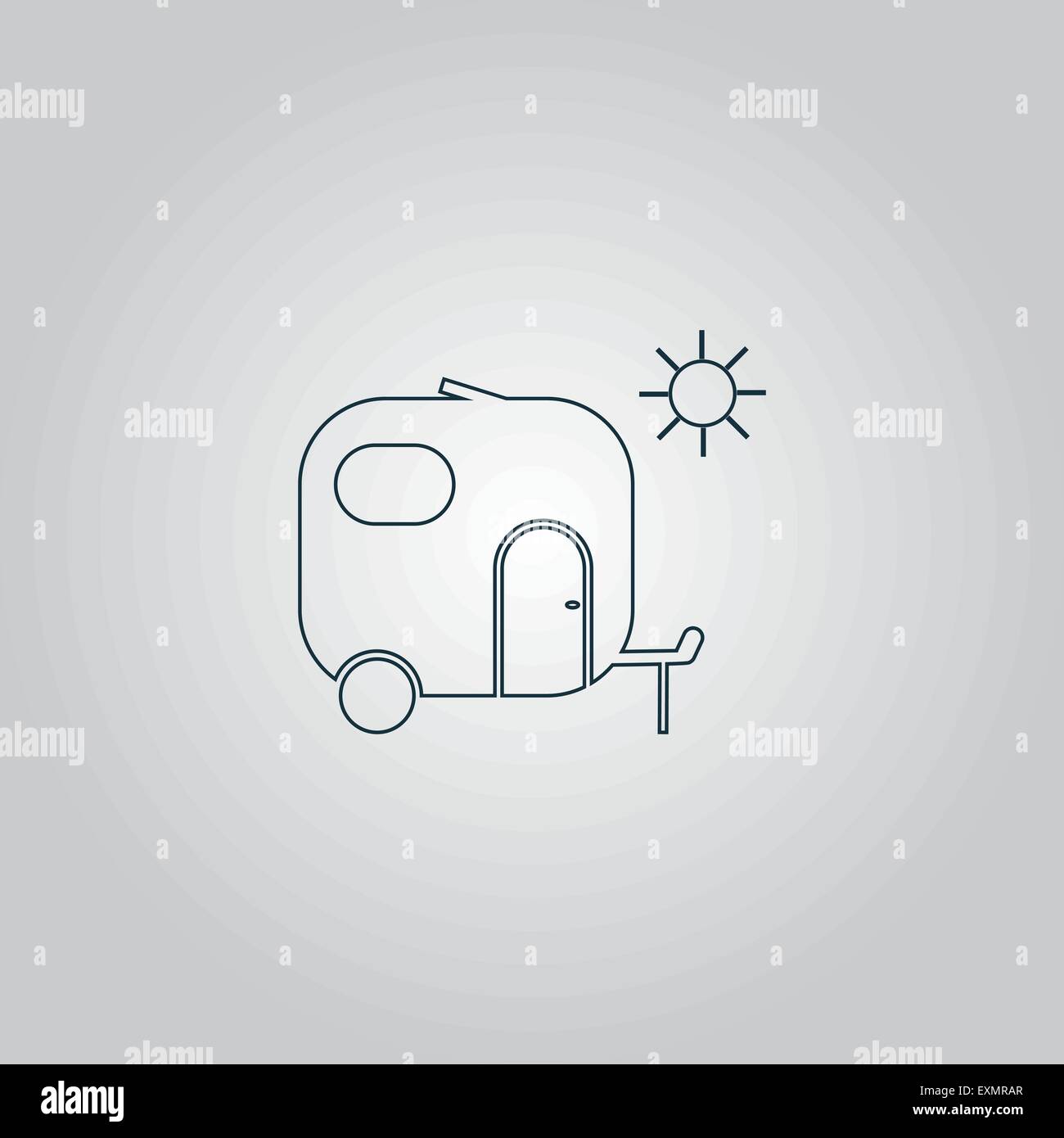 Travel trailer flat icon Stock Vector Image & Art - Alamy