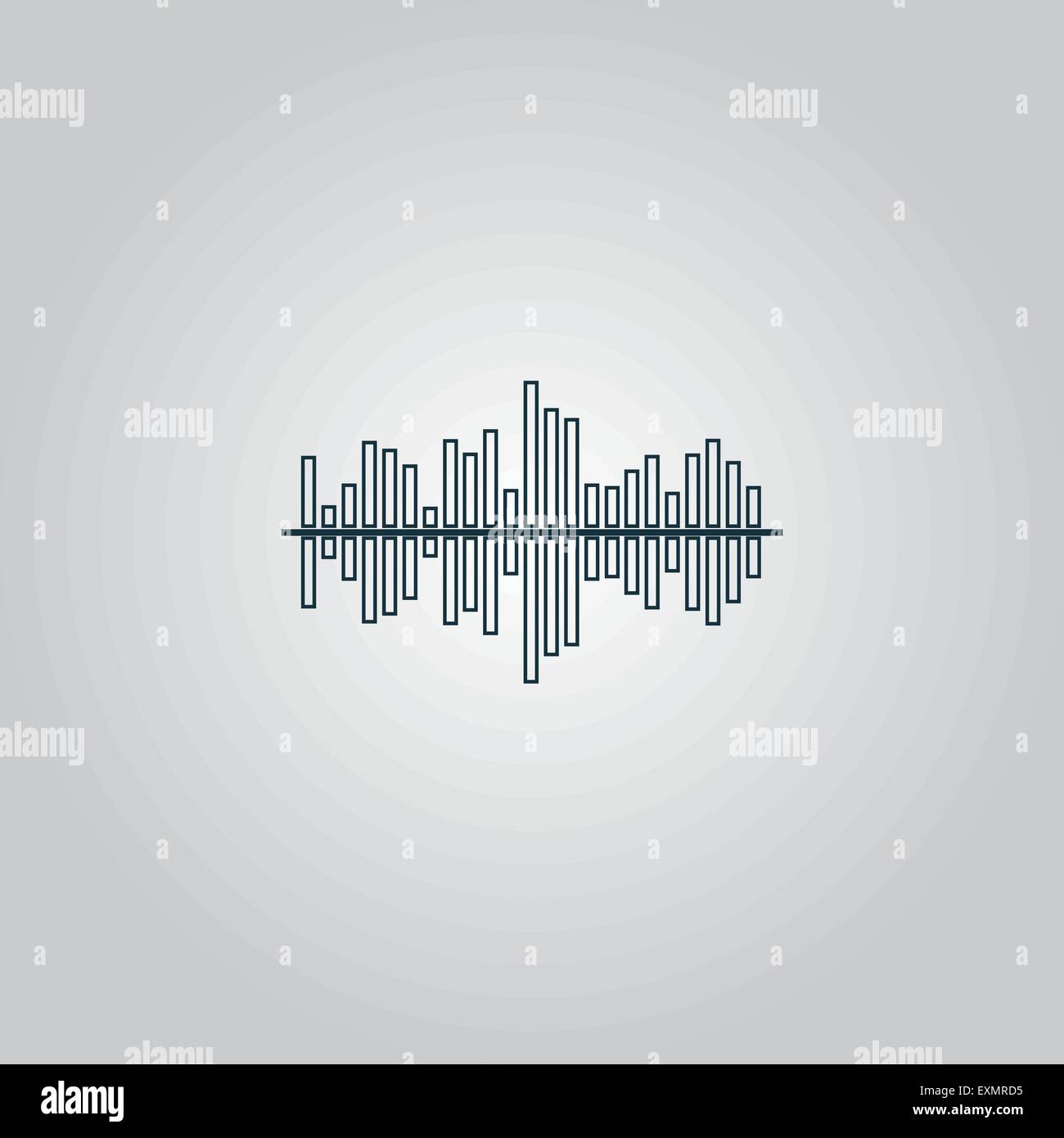 Sound wave icon - vector equalizer music element or symbol Stock Vector ...
