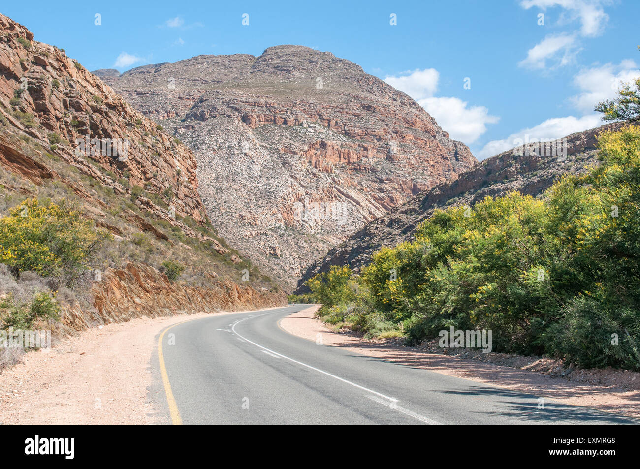 Meiringspoort where the road follows a scenic route cut by the Groot ...