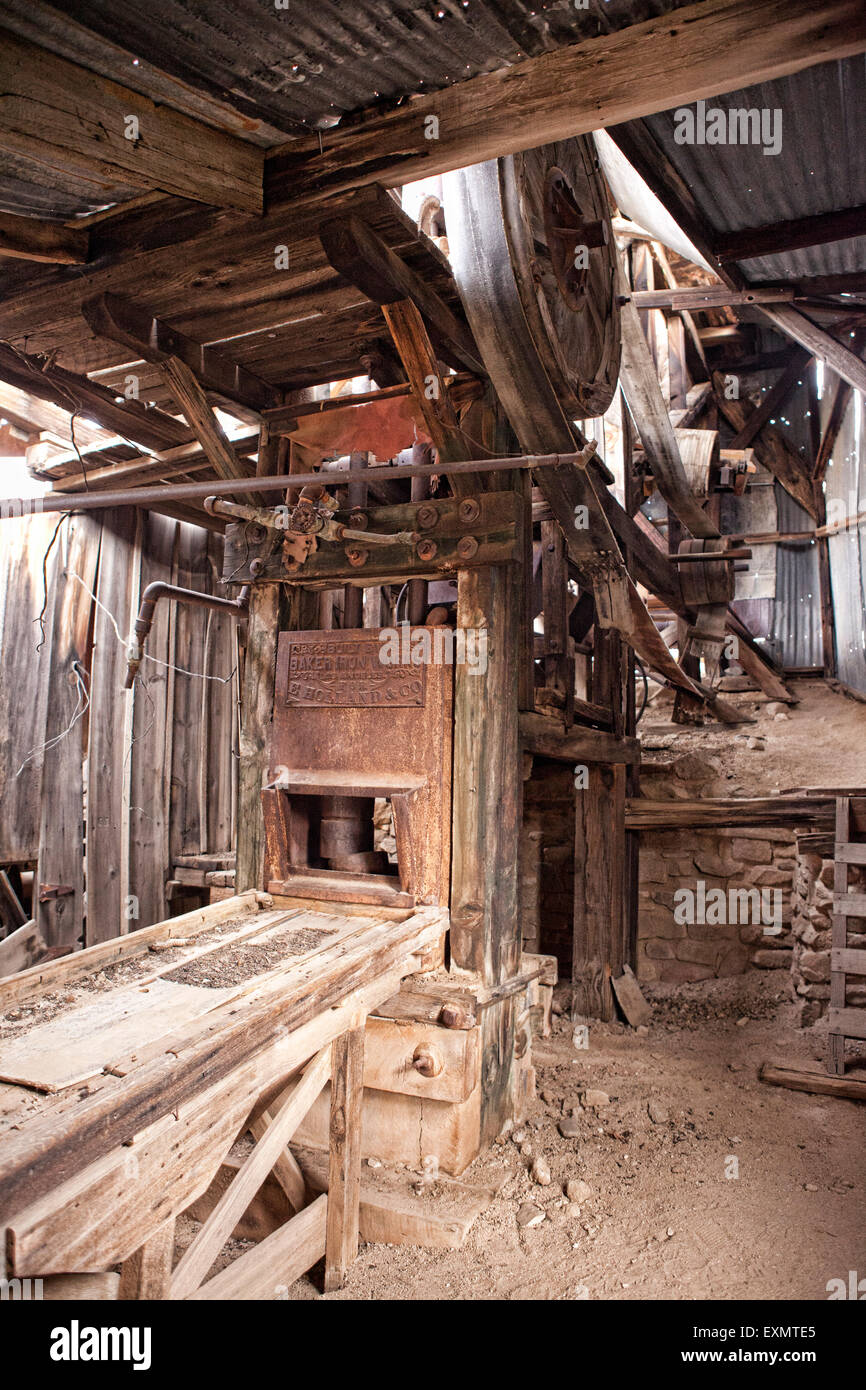 Two-Stamp Baker Iron Works Crusher, Stamping Mill, at Wall Street Mill ...