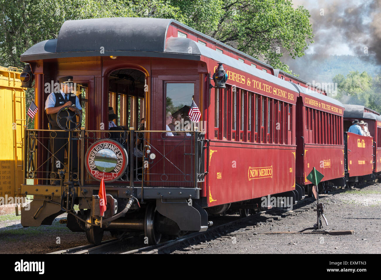 Train leaving the Chama Depot, Cumbres & Toltec Scenic Railroad, Chama ...